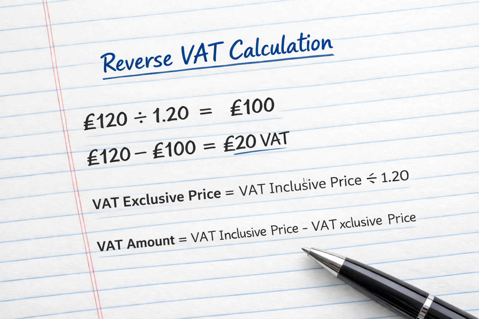 Remove 20% VAT from a Price in the UK – Reverse VAT Formula Explained