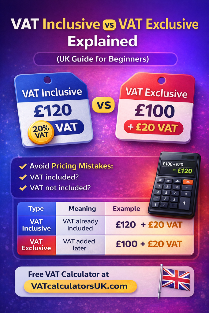 VAT Inclusive vs VAT Exclusive Explained (UK Guide)